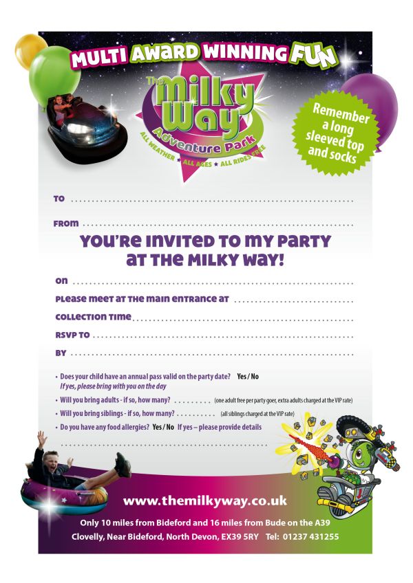Children's Birthday Party Venue in North Devon at The Milky Way